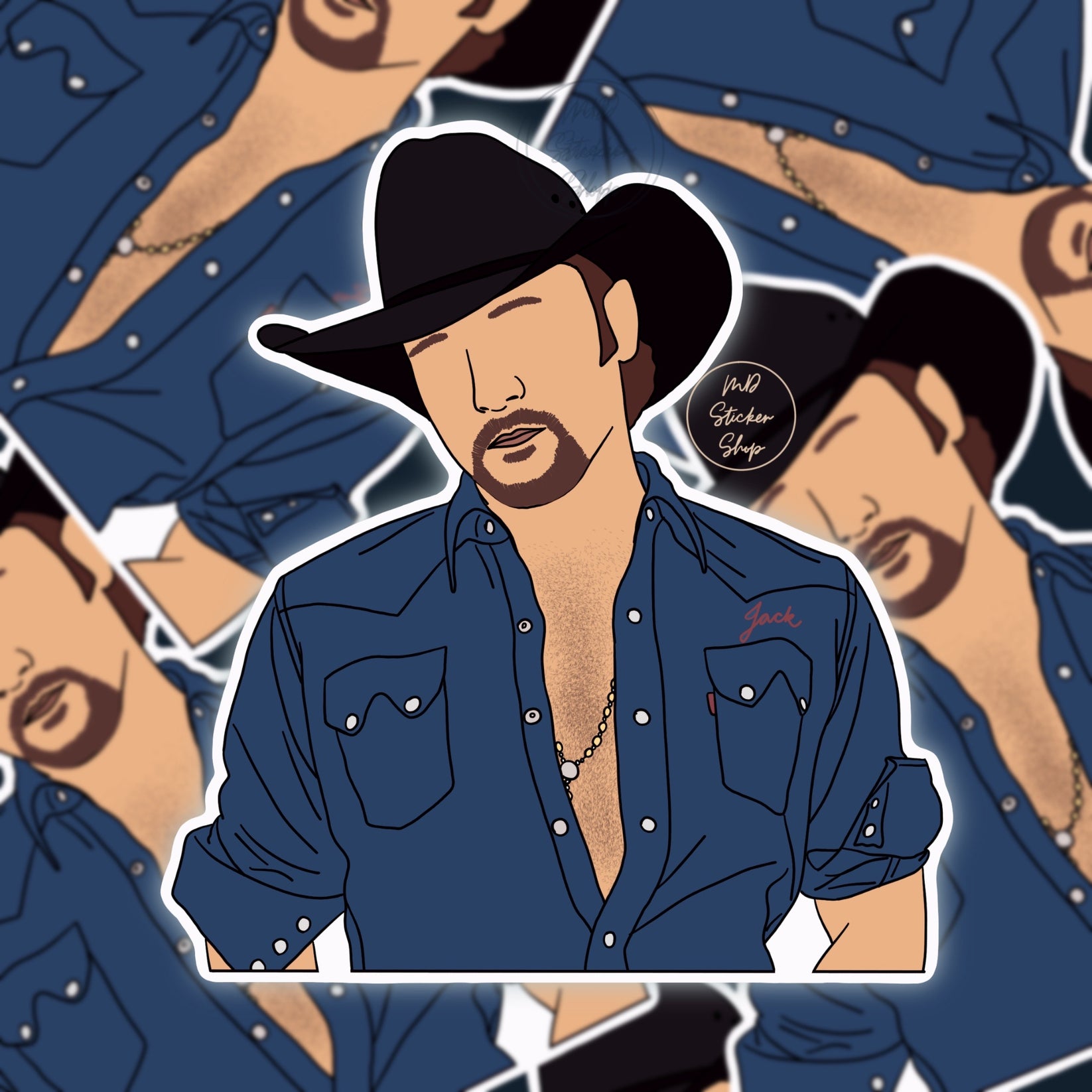 Tim McGraw Throwback Silhouette Sticker – MDStickerShop